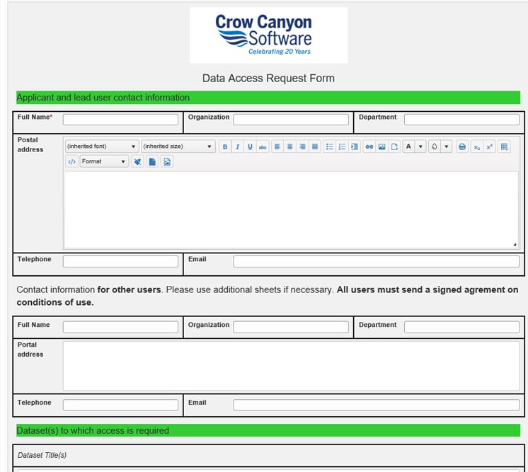 NITRO Forms Showcase - Crow Canyon Software