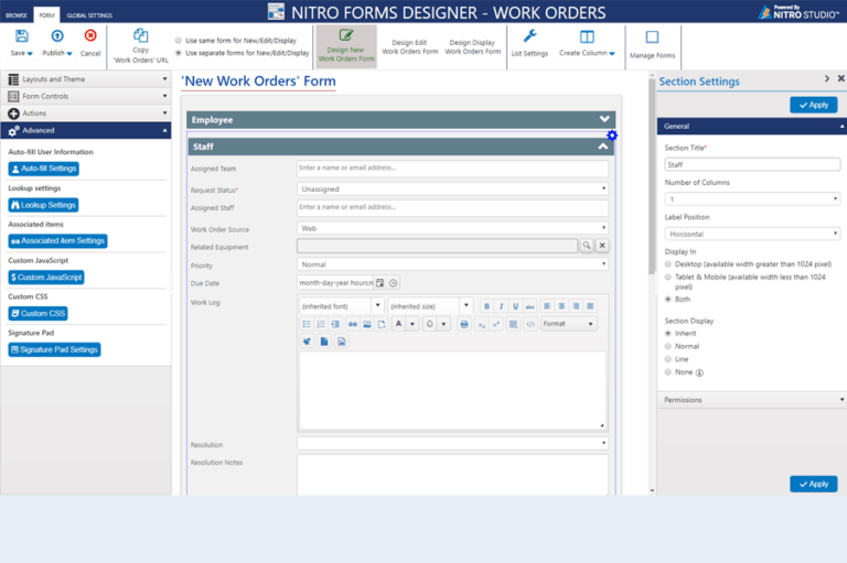 NITRO Forms Designer | Build Powerful Forms with Ease