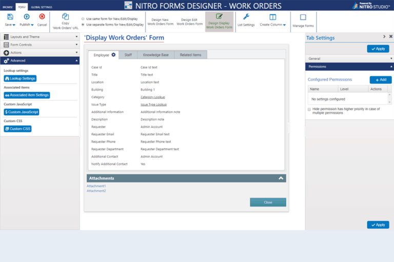 NITRO Forms Designer | Build Powerful Forms with Ease