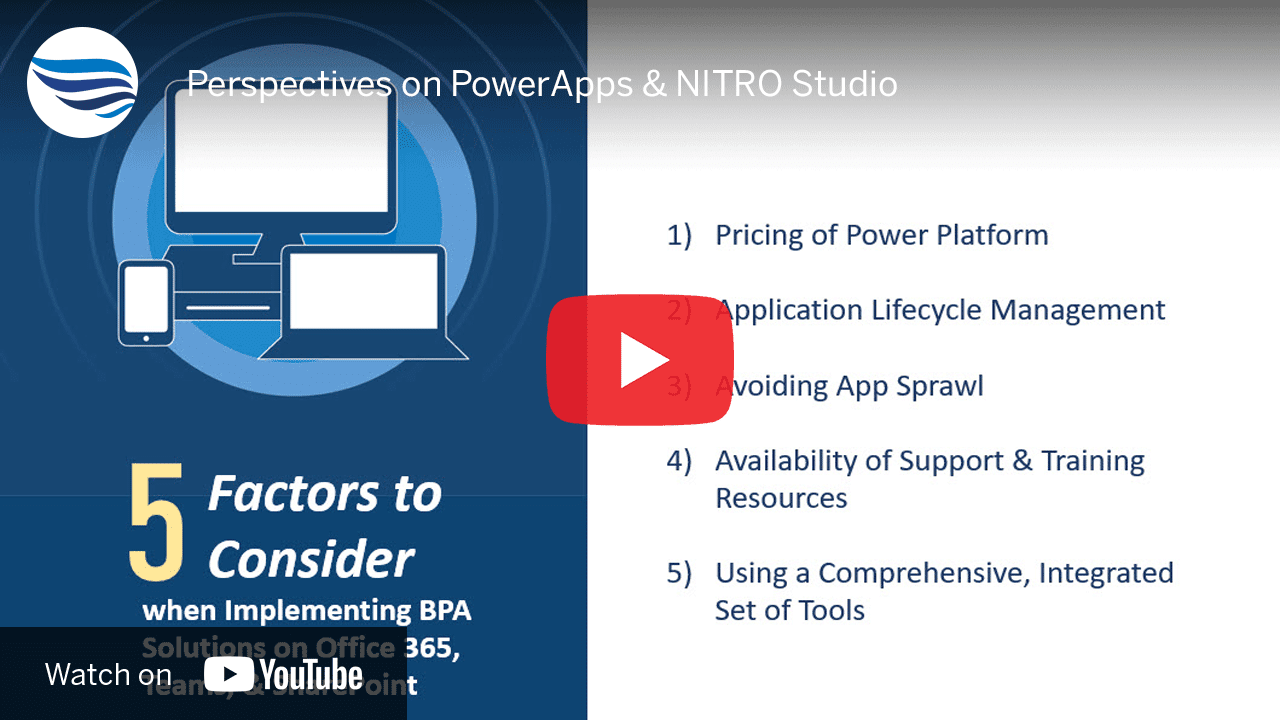 PowerApps vs NITRO Studio -- WEBINAR