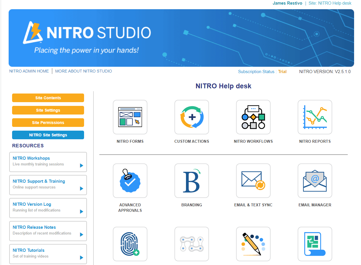 New NITRO Studio UI – Improved Experience & Features